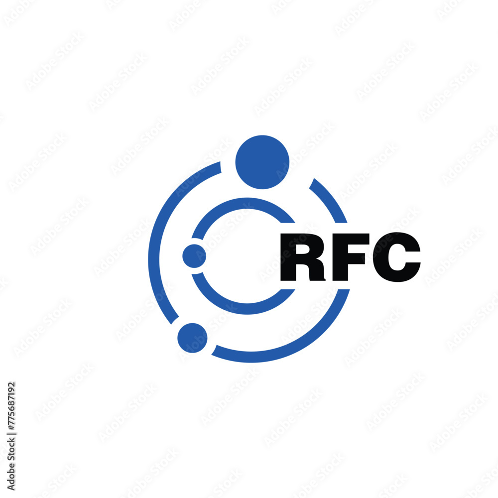 RFC letter logo design on white background. RFC logo. RFC creative ...
