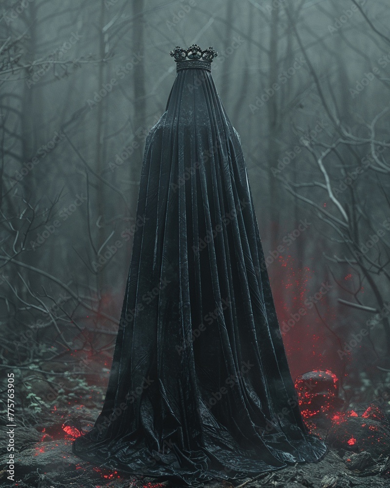 Inverted Crown, Velvet Robes, Regal Figure, Unveiling a world where ...