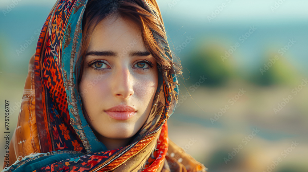 evocative image that represents Palestinian culture, featuring ...