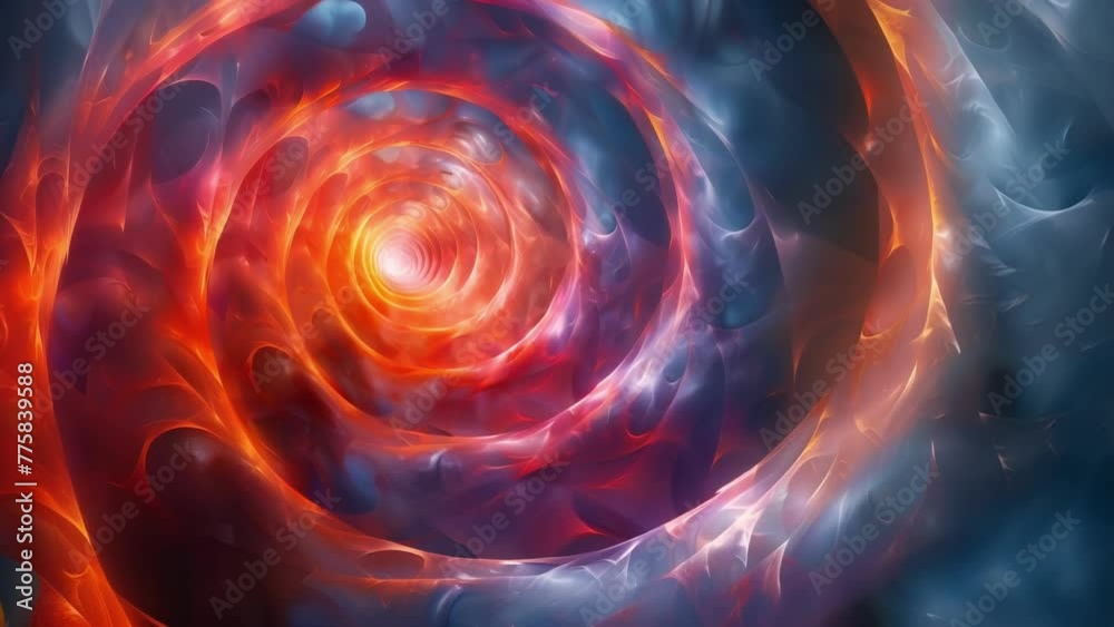 Vidéo Stock A vortex of shapes spiraling into each other signifying the ...