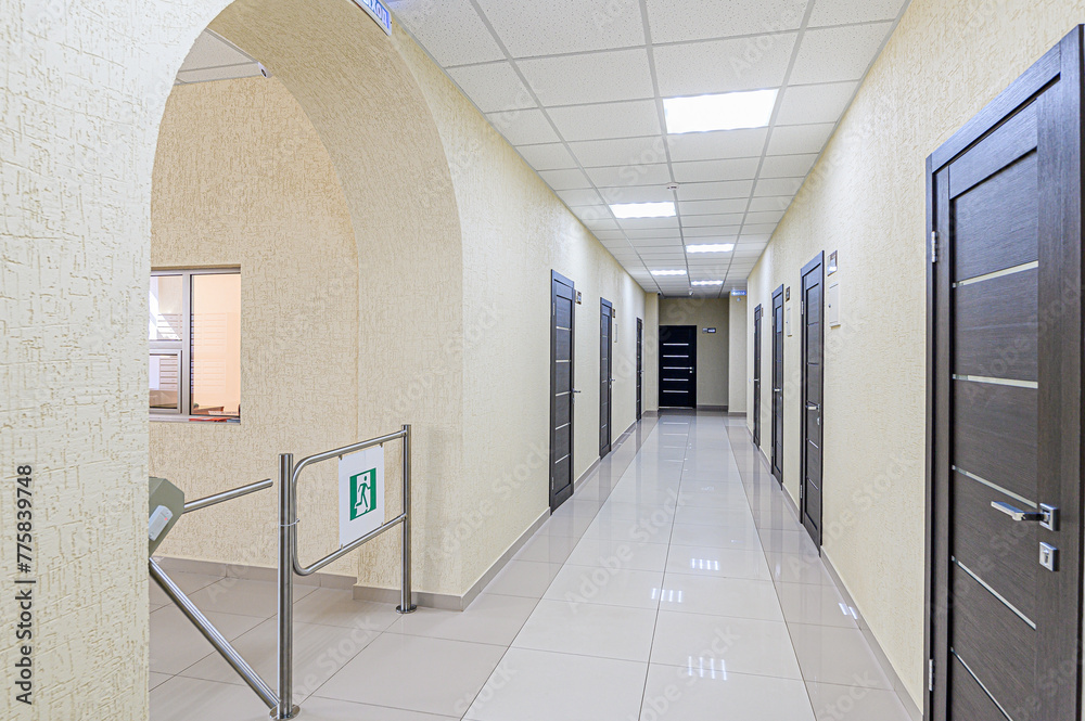 standard room interior apartment. room doors, renovation corridor lobby ...