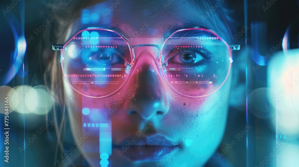 Foto de Deep fake, AI and face swap in video edit. Deepfake and machine ...