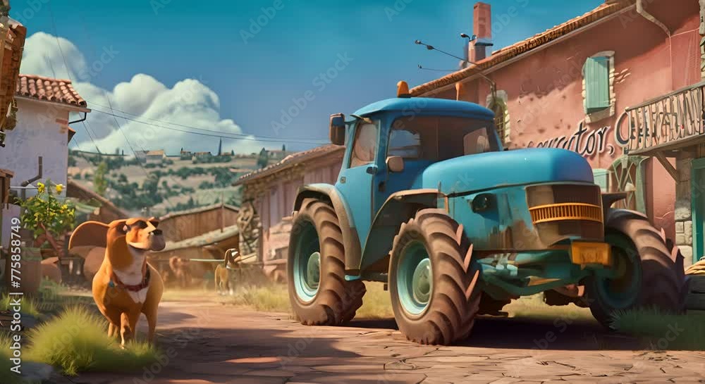 Animated Countryside Adventure with Farm Animals and Tractor. Engaging ...