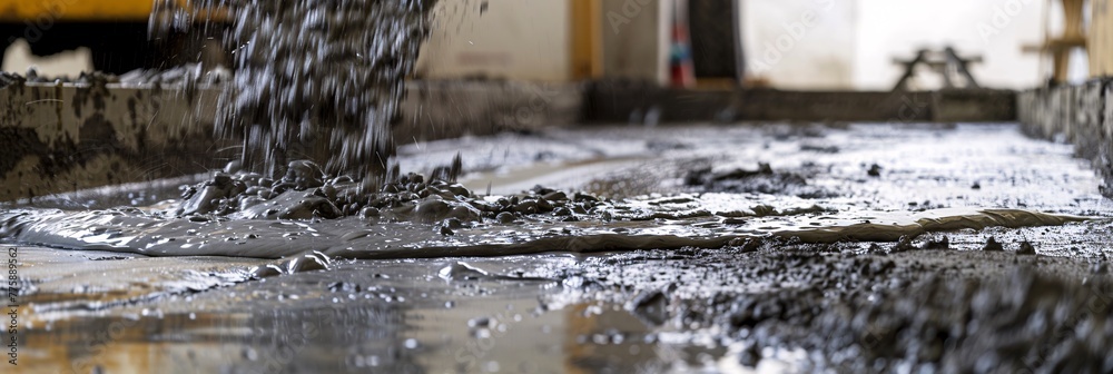 The fluid dance of construction a close-up view of ready mix concrete ...