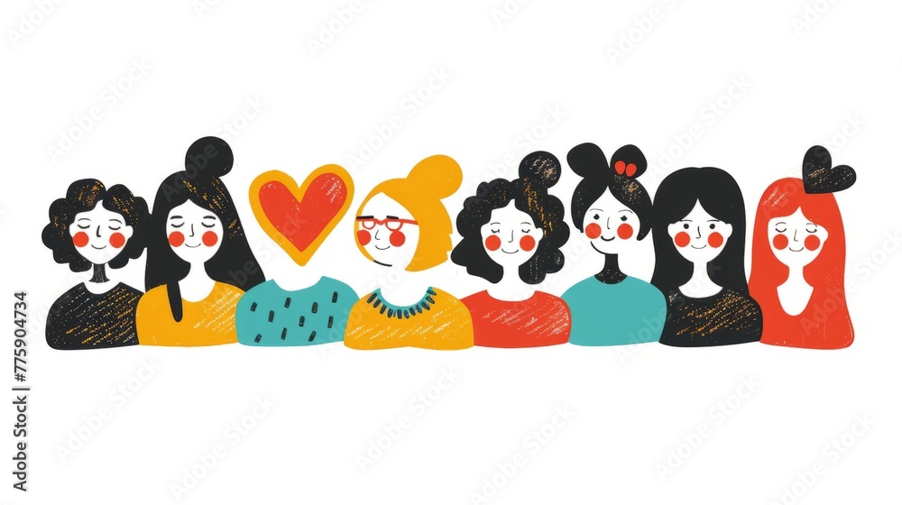 Community development concept. Depicting diverse individuals coming ...