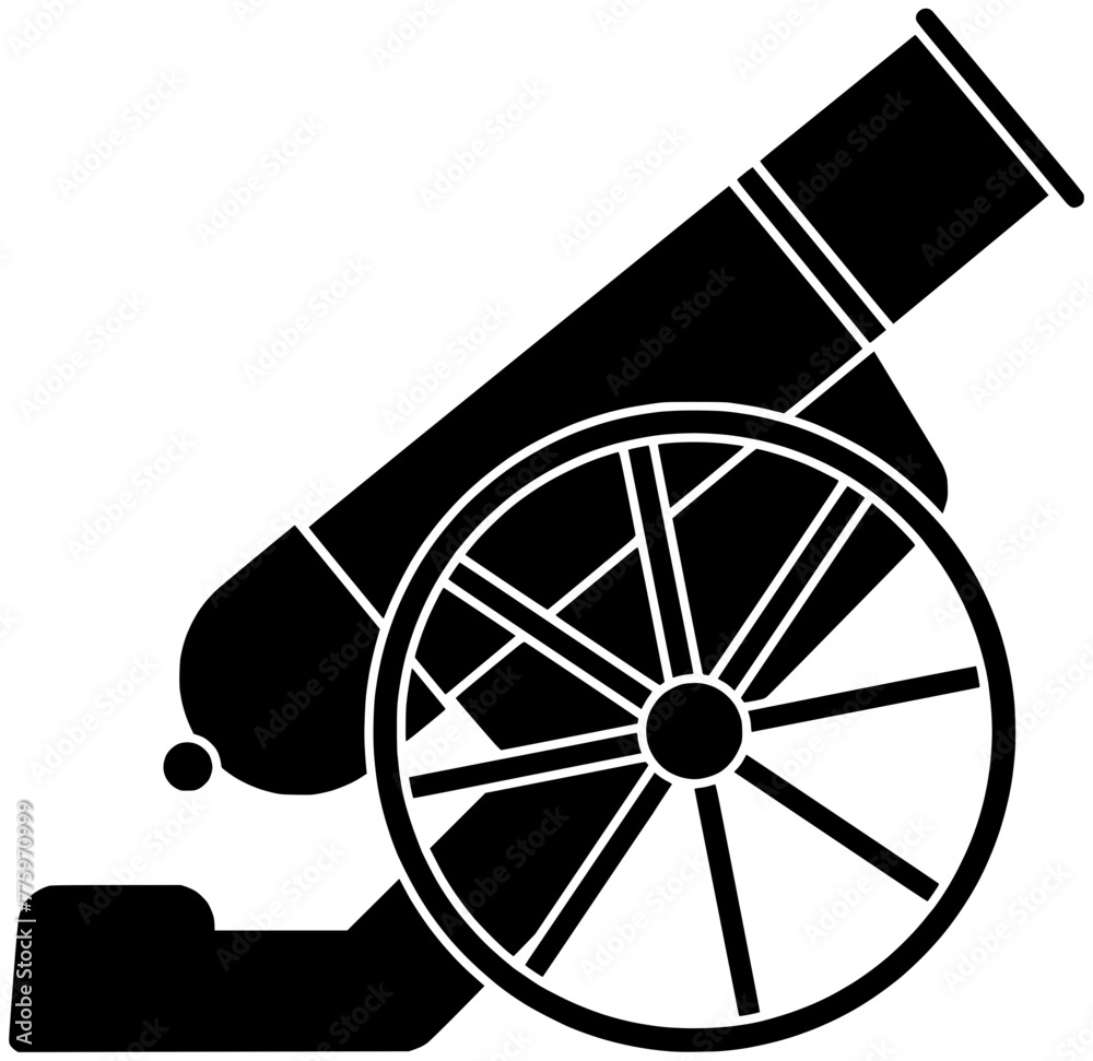 artillery illustration army silhouette cannon logo war icon history ...
