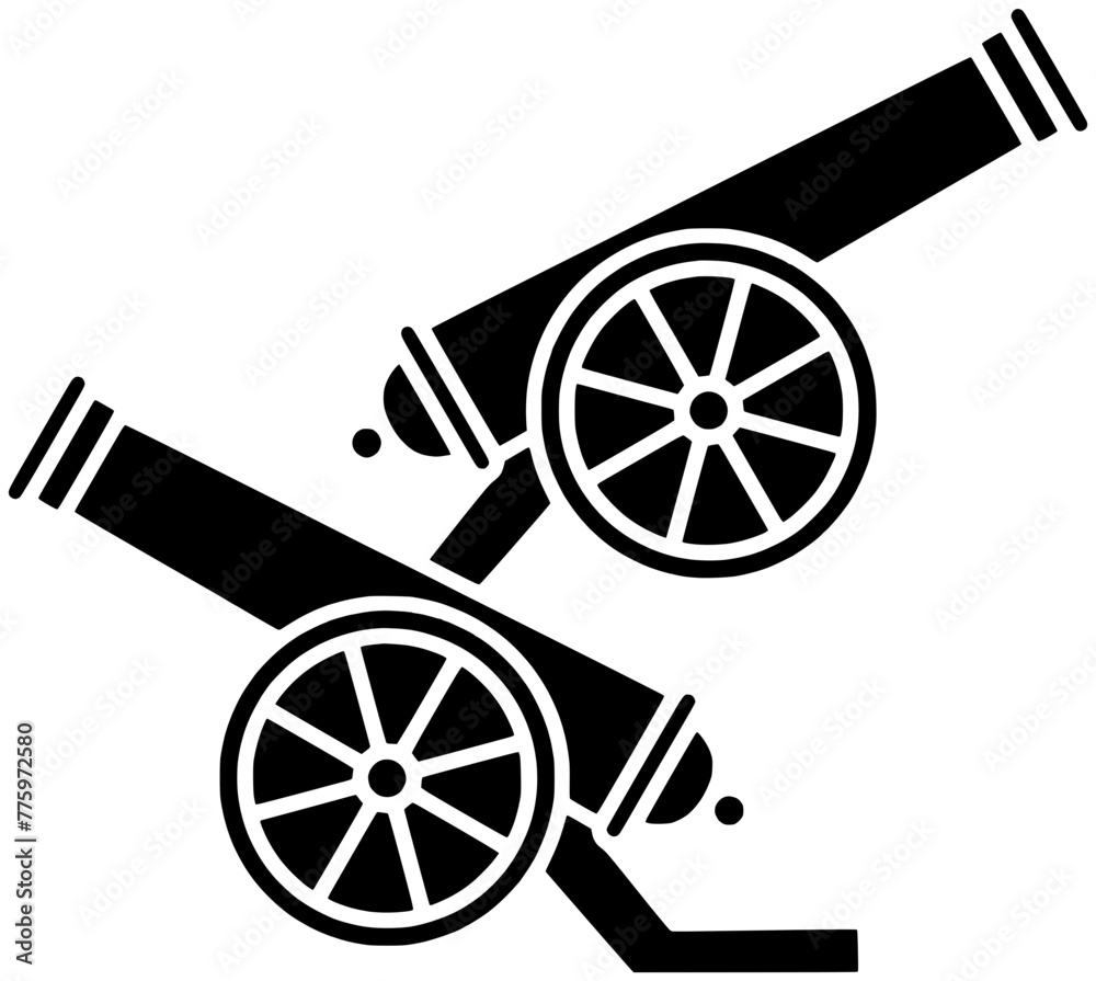 artillery illustration army silhouette cannon logo war icon history ...