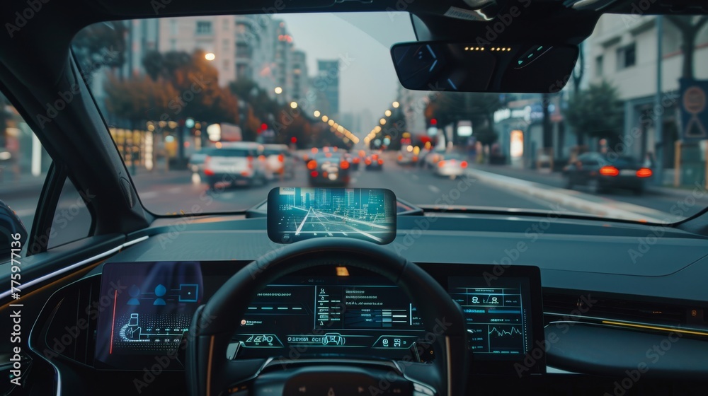 Driving an autonomous self-driving vehicle through the streets of a ...