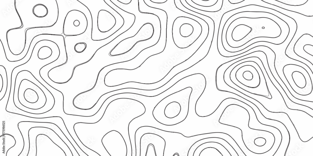 Modern Abstract Topographic map background with wave lines. Topographic ...