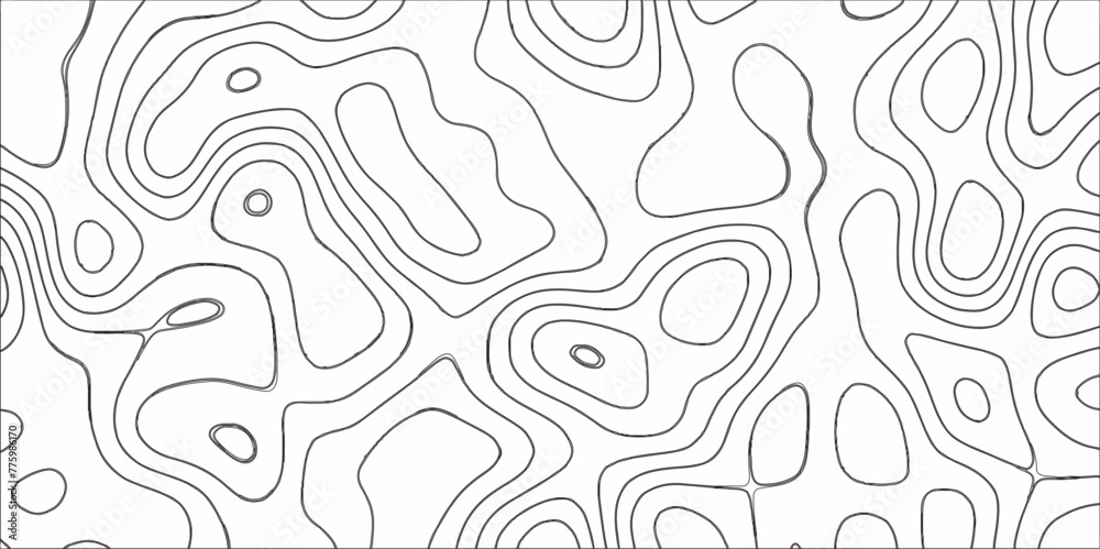 Modern Abstract Topographic map background with wave lines. Topographic ...