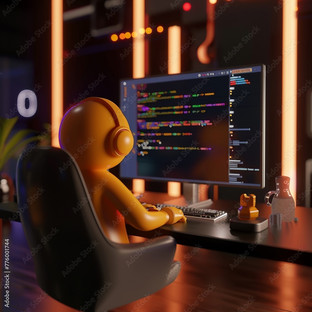 3D render icon 8K Clay render of a 3D model rotating and transforming ...