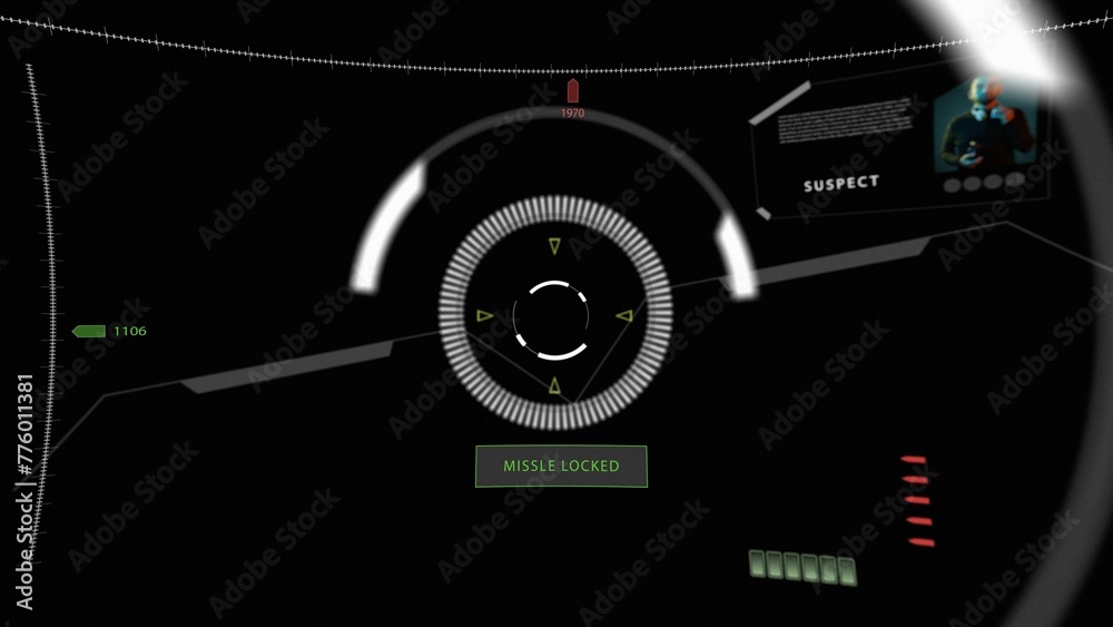 HUD Target Missile Elimination Drone Strike Overlay Stock Template ...