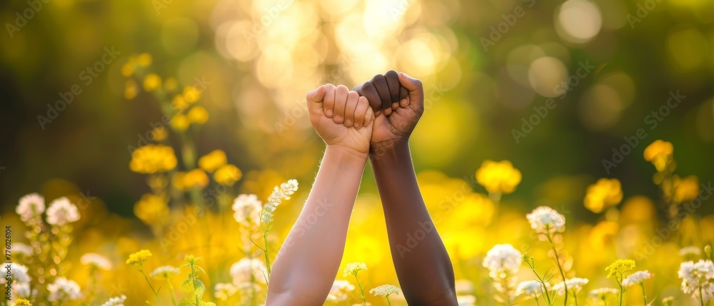 This symbol shows the power of unity. Two people holding hands and ...