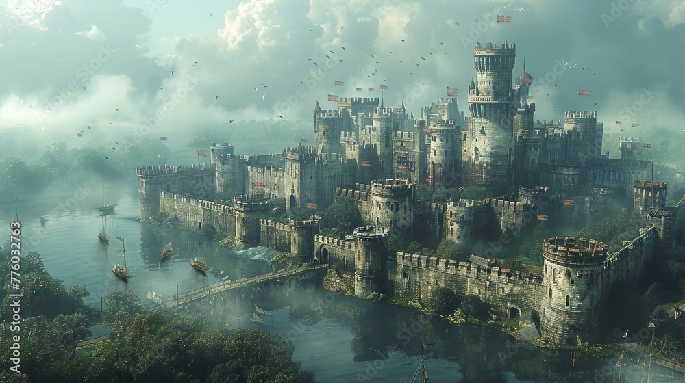 Medieval Castles: Photograph imposing castle structures, fortified ...