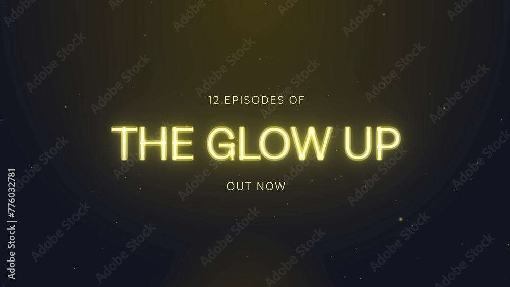 Glowing Bright Neon Color Movie Title Intro Stock Template | Adobe Stock