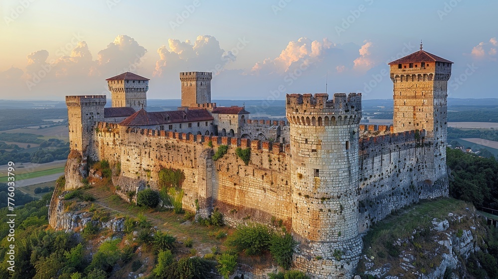 Medieval Castles: Photograph imposing castle structures, fortified ...
