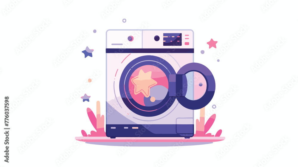 Washing machine icon 2d flat cartoon vactor illustr Stock Vector ...