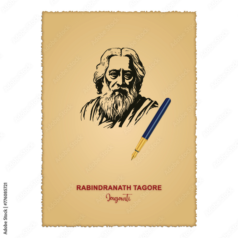 Rabindra Jayanti poster vector | Rabindranath Tagore Jayanti | birth ...