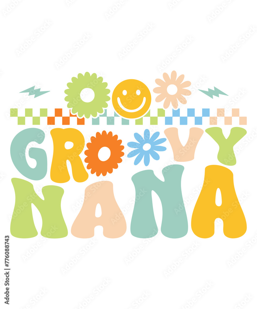 Retro Groovy nana SVG | Retro Groovy Family SVG | Mama SVG Groovy SVG ...
