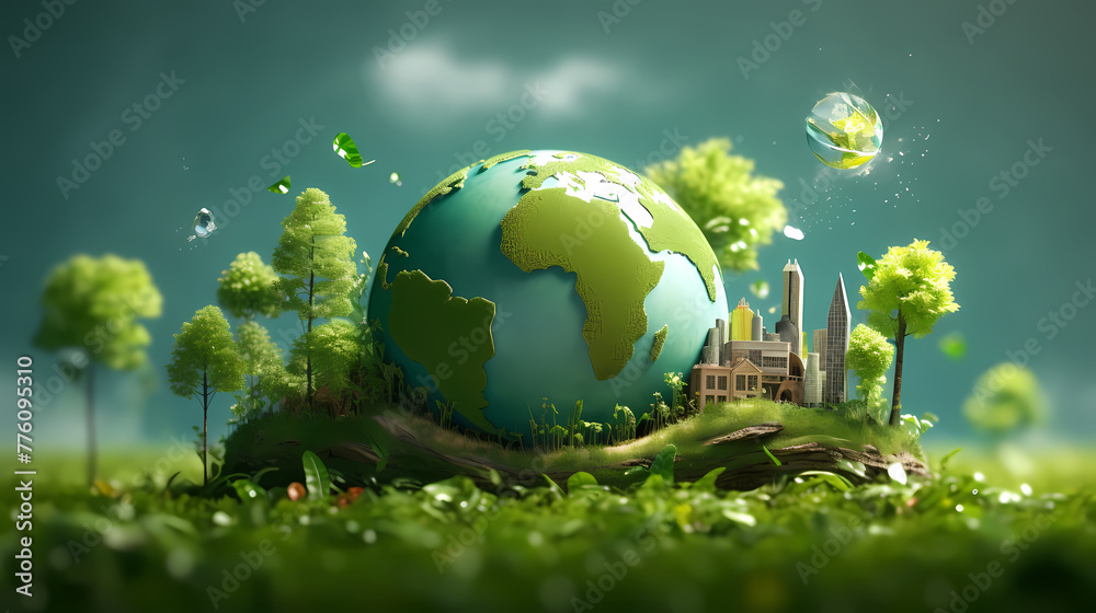 Environmental technology concept. Sustainable development goals. Saving ...