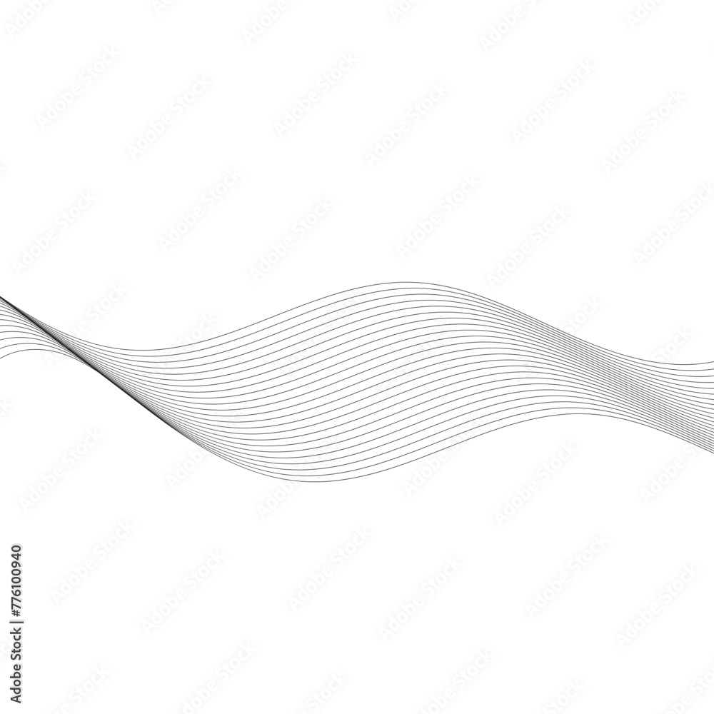 Abstract Wavy Line. Wavy line horizontal divider outline minimalist ...