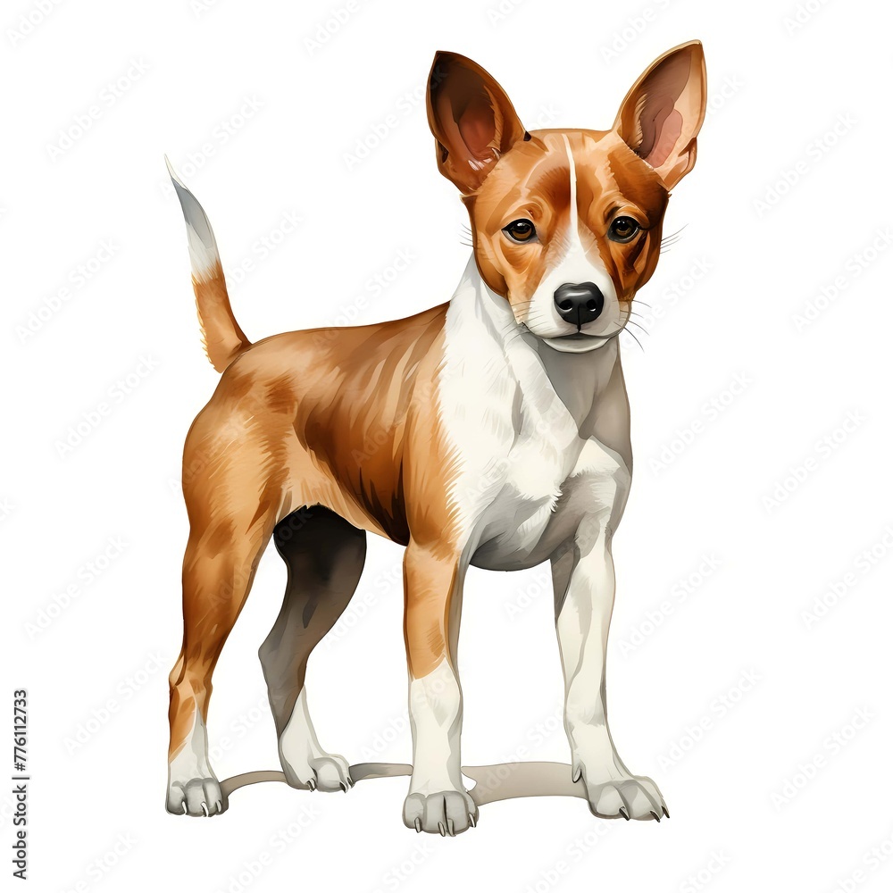 Basenji. African bush dog. Basenji dog clipart. Puppy clipart ...