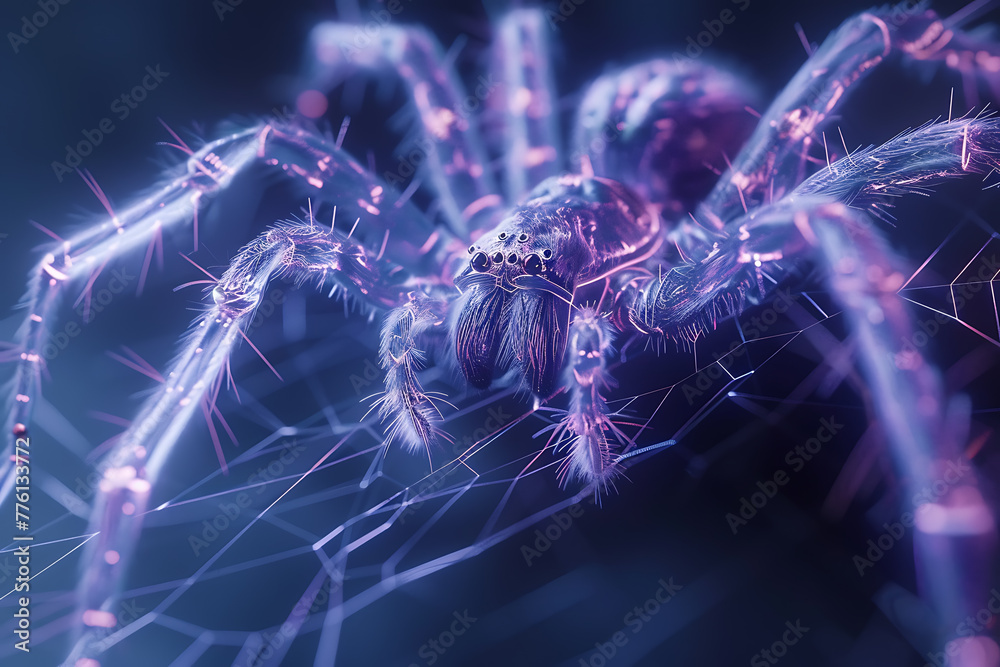 Elegant wireframe-based visualization against a radiant translucent ...