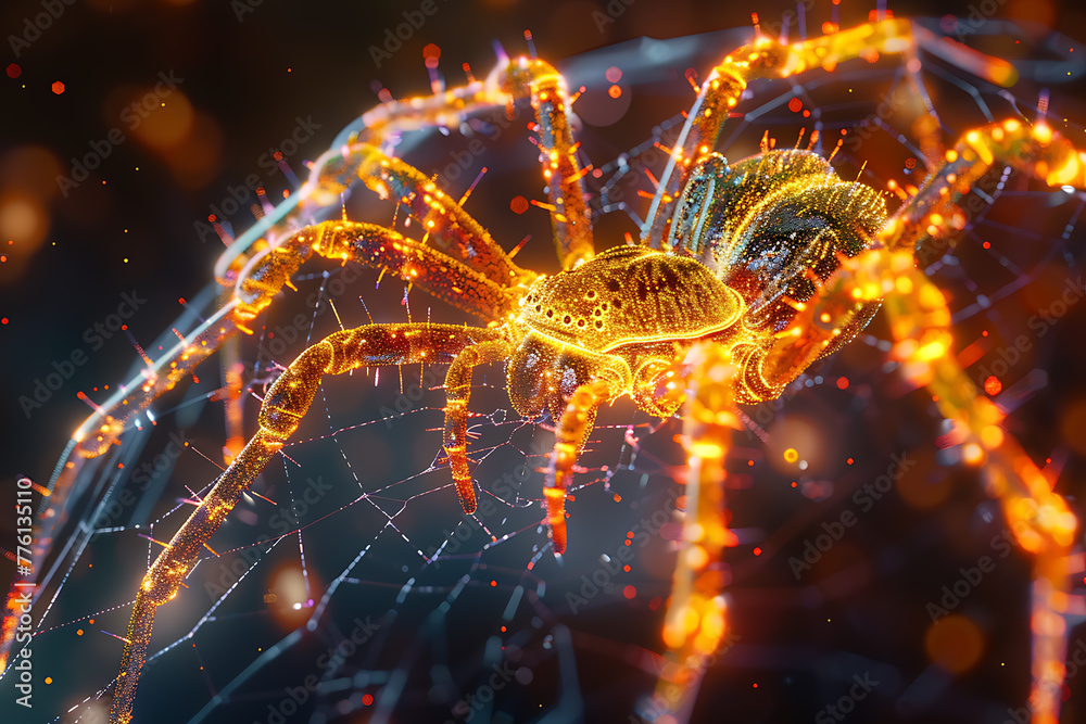 Elegant wireframe-based visualization against a radiant translucent ...