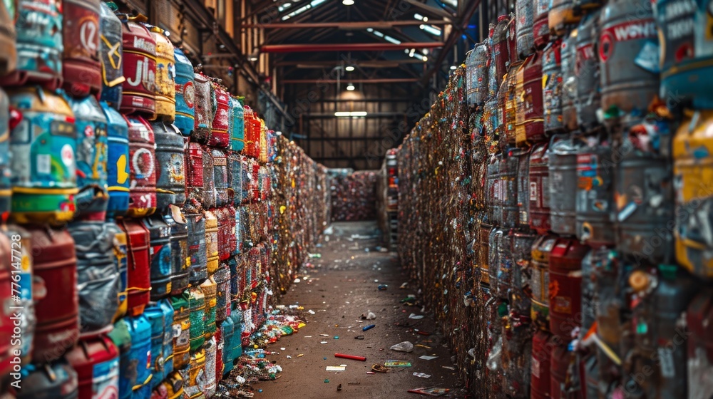 Cutting-edge innovative waste management complex, showcasing ...