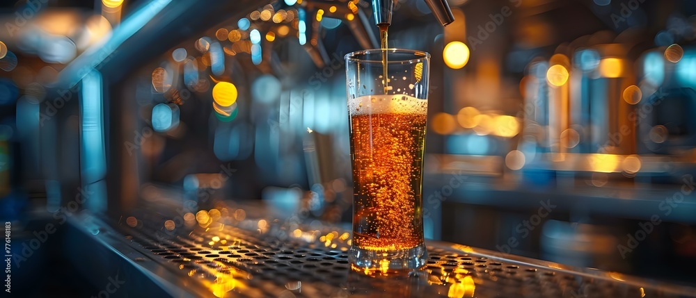 Hydrometer measuring specific gravity in a beer brewing process ...