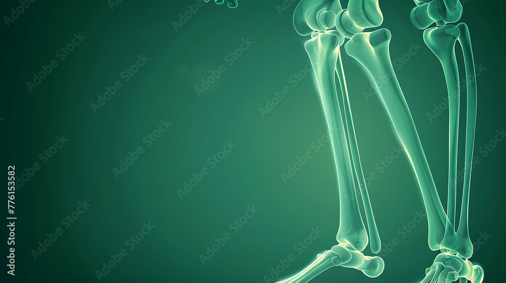 Human Skeleton Tibia and Fibula Bone Anatomy with space for text ...