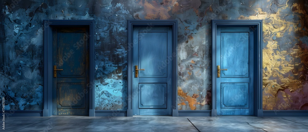The Symbolism of Decision-Making: Interior with Three Closed Doors ...