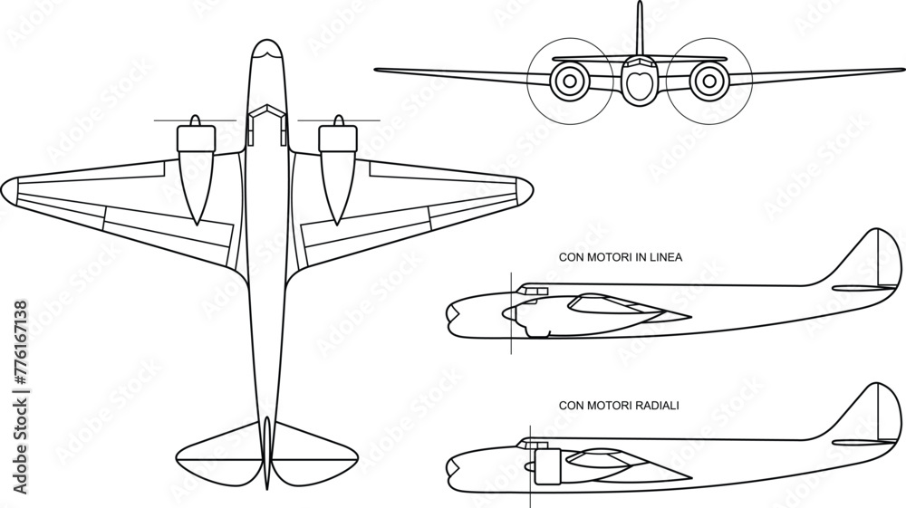 Fighter jet, plane, drawing, blueprint, outline eps vector illustration ...