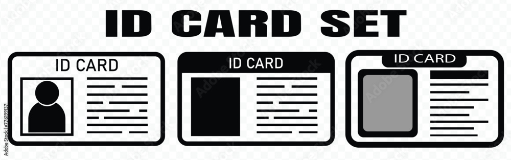 ID Card icon. Driver's license Identification card icon sign and symbol ...