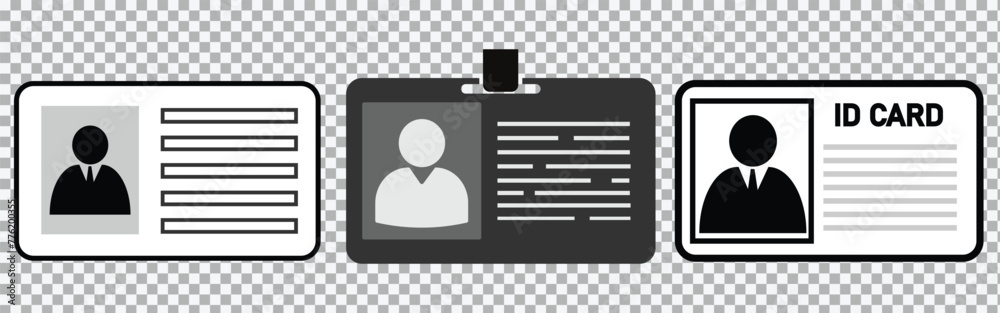 ID Card icon. Driver's license Identification card icon sign and symbol ...