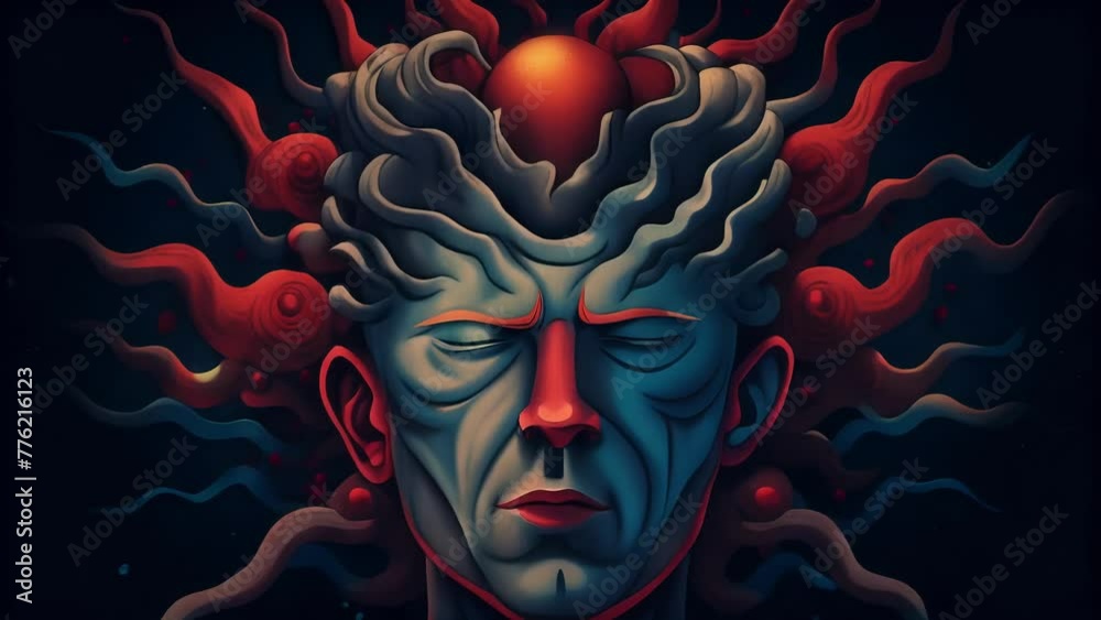 Vidéo Stock The raw and unrestricted expression of a chaotic mind ...