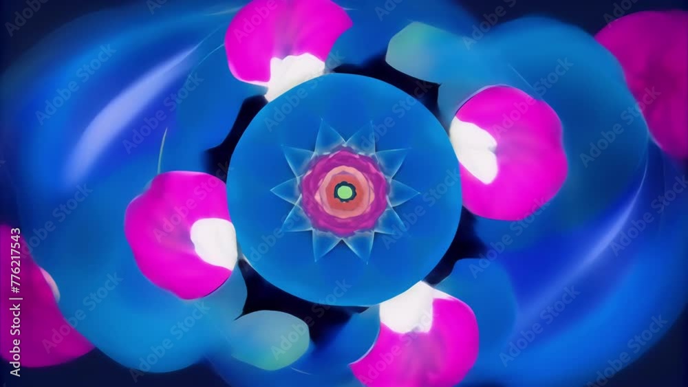 Layers of translucent shapes overlapping to create a complex and ...