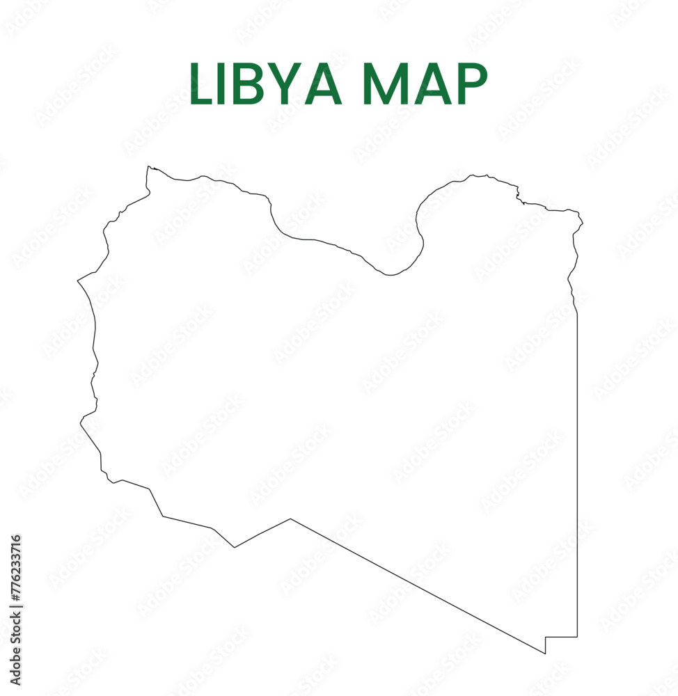 High detailed map of Libya. Outline map of Libya. Africa Stock Vector ... High detailed map of Libya. Outline map of Libya. Africa Stock Vector ...