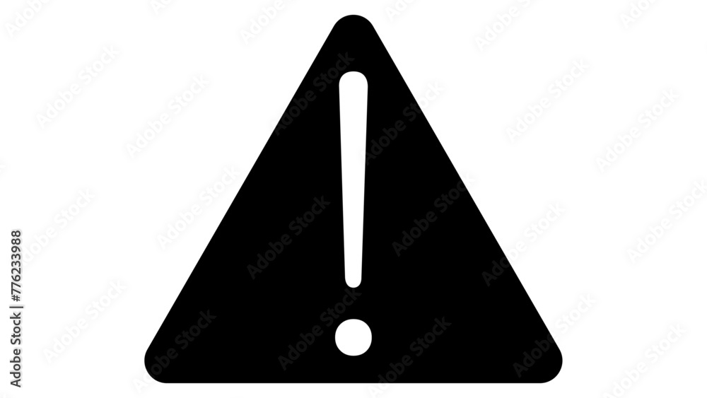 Black warning sign Caution Warning Sign Sticker: Attention and Caution ...
