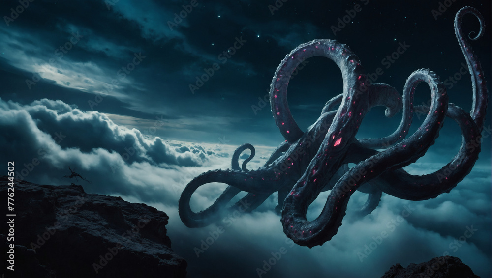 A surreally twisted eldritch oddball helical hunter, its form a swirl ...