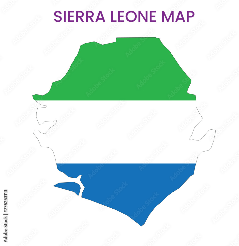 High detailed map of Sierra Leone. Outline map of Sierra Leone. Africa ... High detailed map of Sierra Leone. Outline map of Sierra Leone. Africa ...