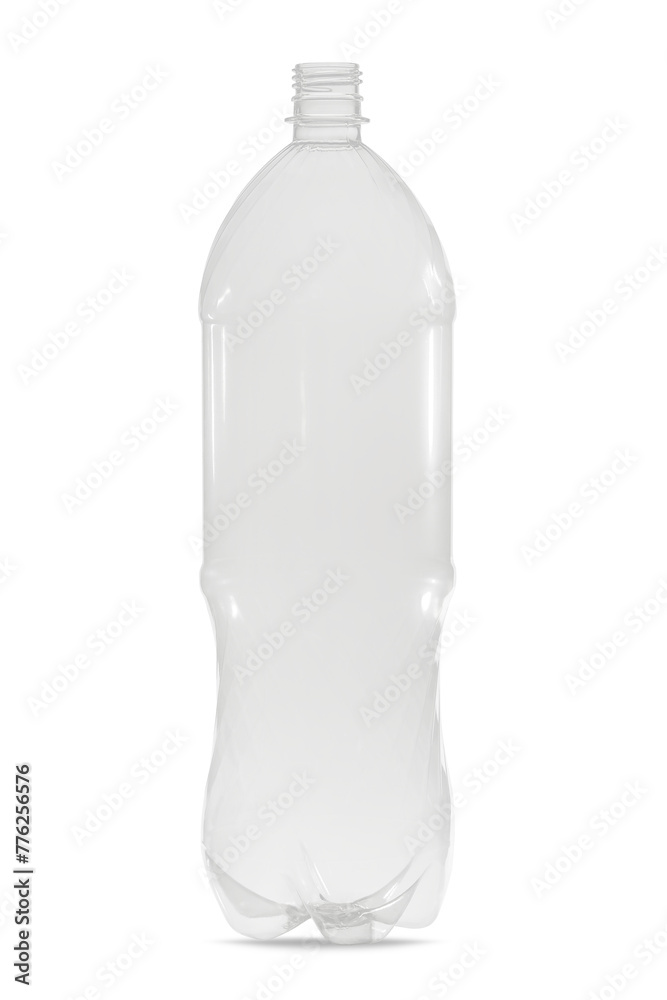 New, clean empty isolated plastic bottle on transparent background ...