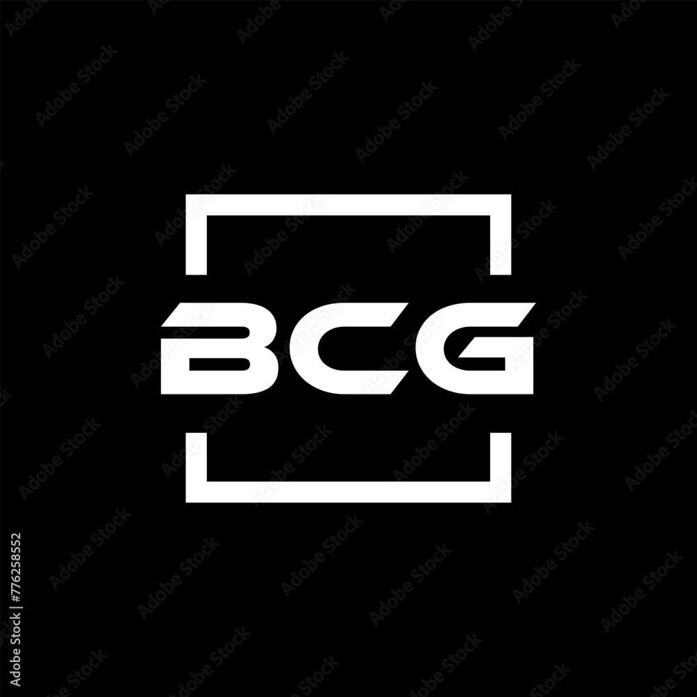 Initial letter BCG logo design. BCG logo design inside square. Stock ...