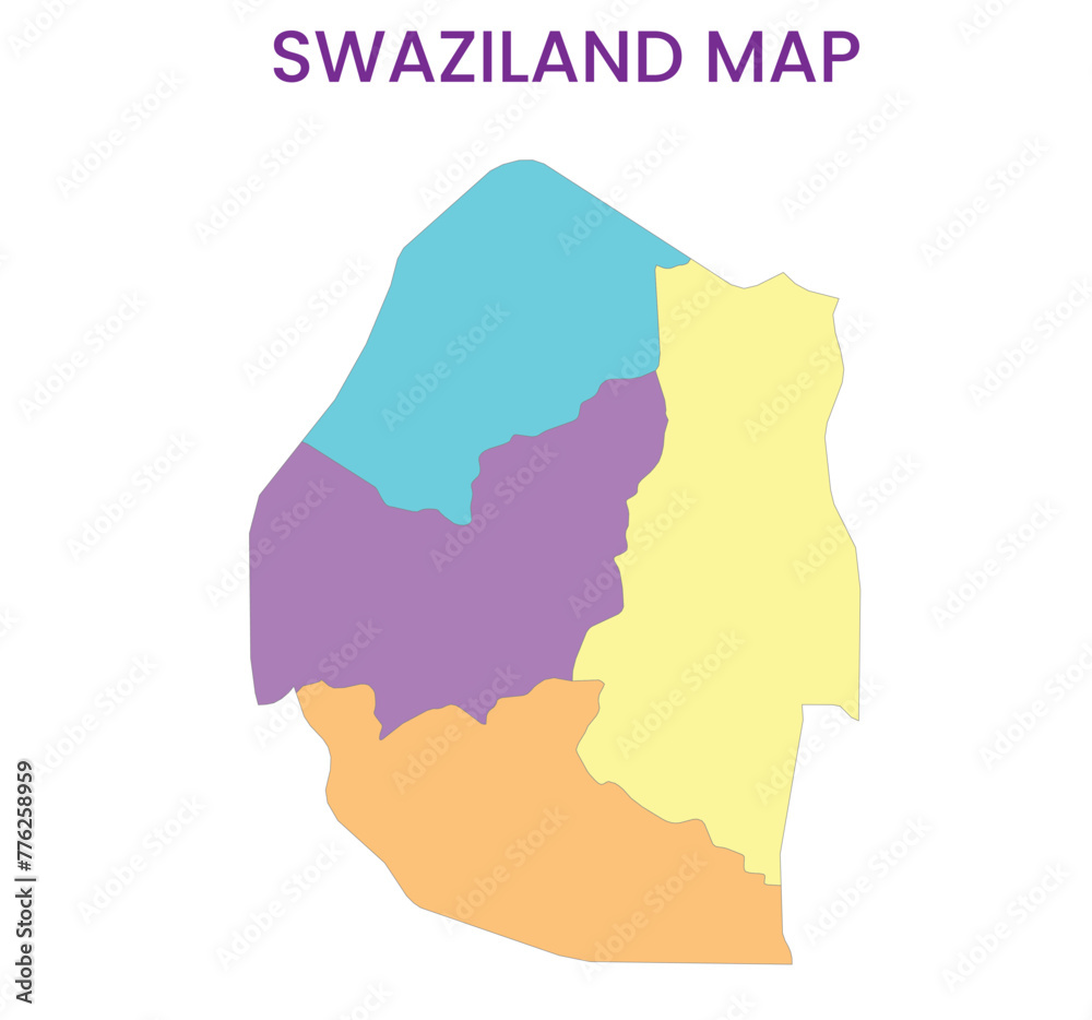 swaziland map detailed