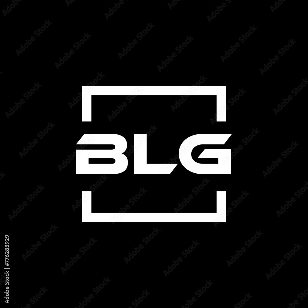 Initial letter BLG logo design. BLG logo design inside square. Stock ...
