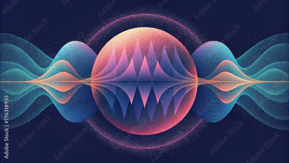 A visual representation of the harmony and discord of sound waves with ...