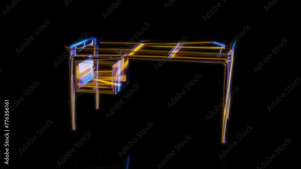 Rendering 3D animation, VISUAL EFFECTS Timber desk with drawers Model ...