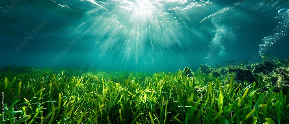 Seagrass Blades In Raja Ampat Indonesia Vital For Marine Life And