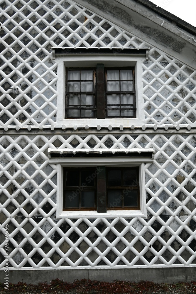 Japan Travel. Traditional Japanese wall pattern, called Namako Wall in ...