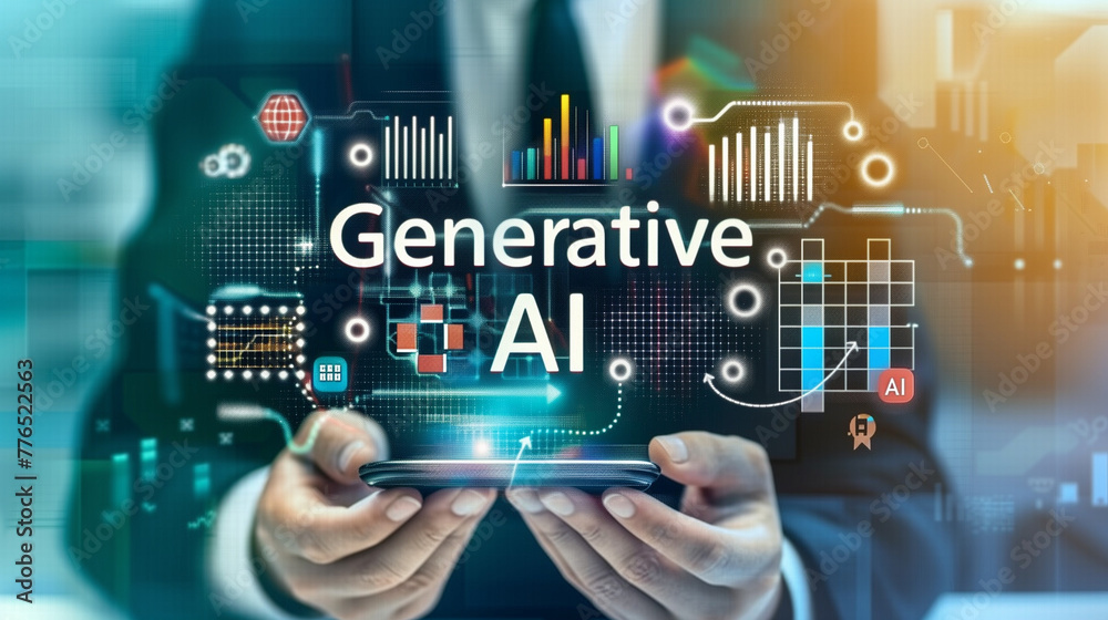 Title: "AI Integration" Art Description: A person holding an Generative ...